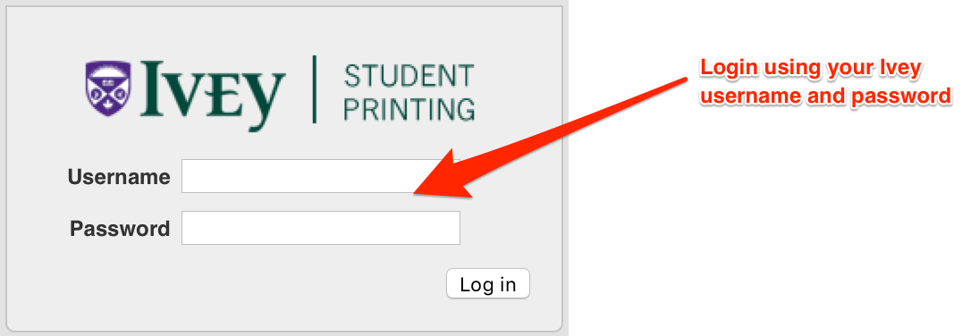 Student Web Printing