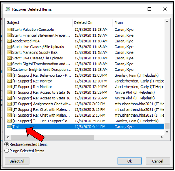 How to recover Calendar Items in Office 365.