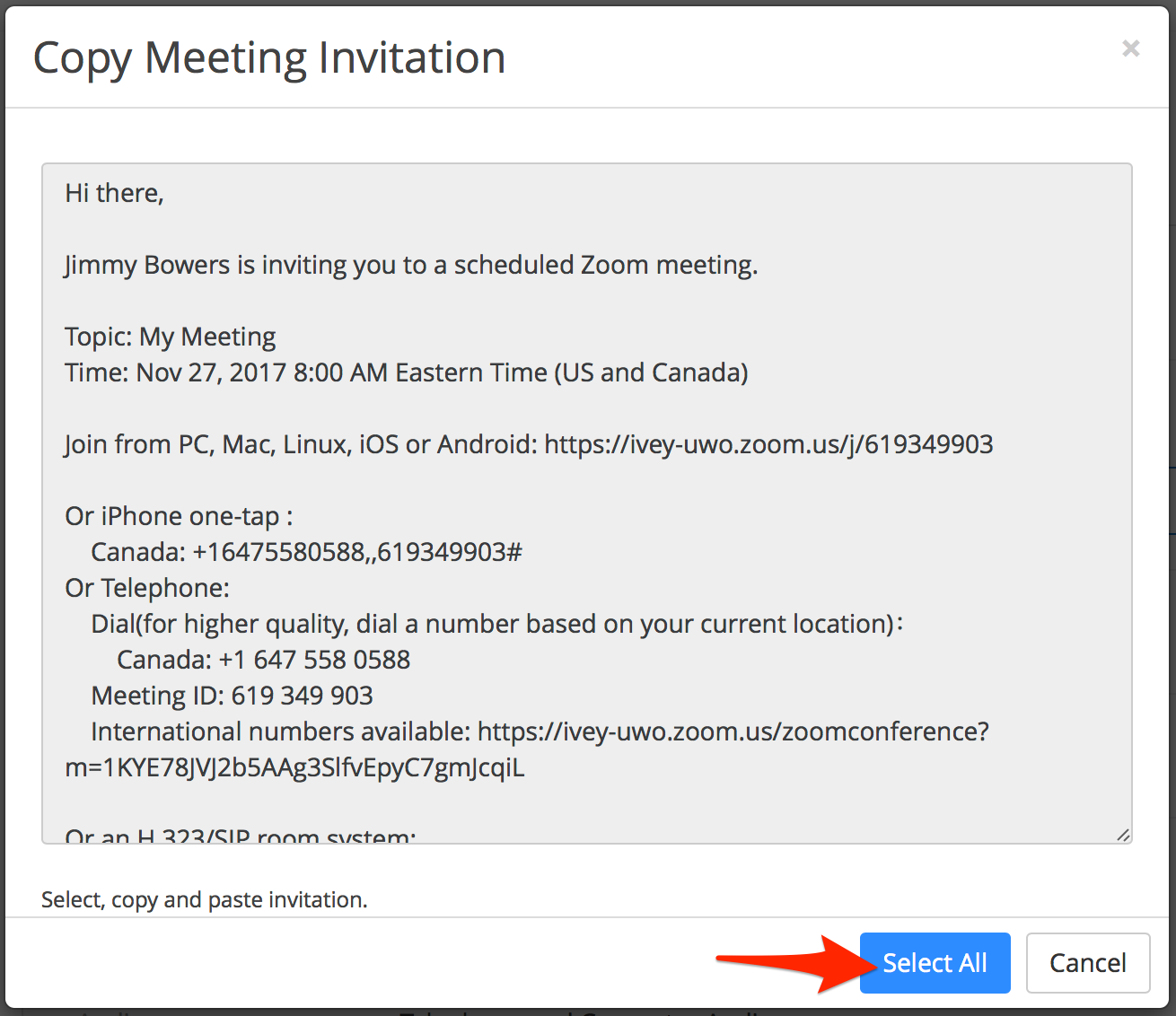Creating a Zoom Meeting